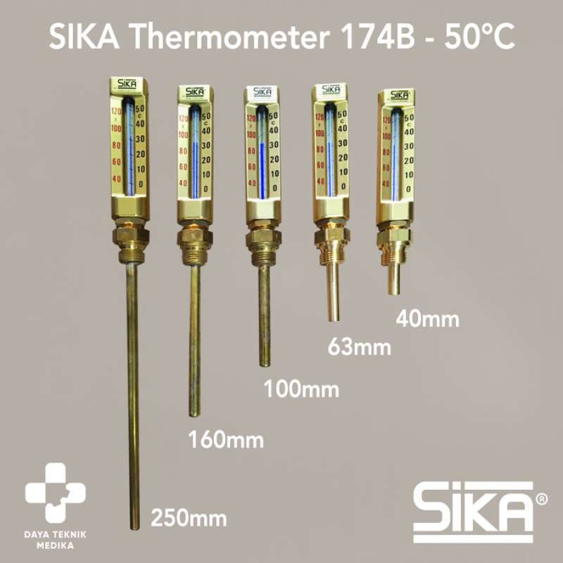 Promo SIKA BRASS THERMOMETER STICK 50 CELCIUS INDUSTRIAL - 174B LURUS ...