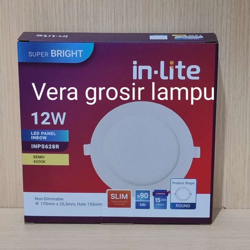 Promo LAMPU PANEL INLITE 12W CAHAYA PUTIH 6500K / LAMPU DOWNLIGHT LED ...
