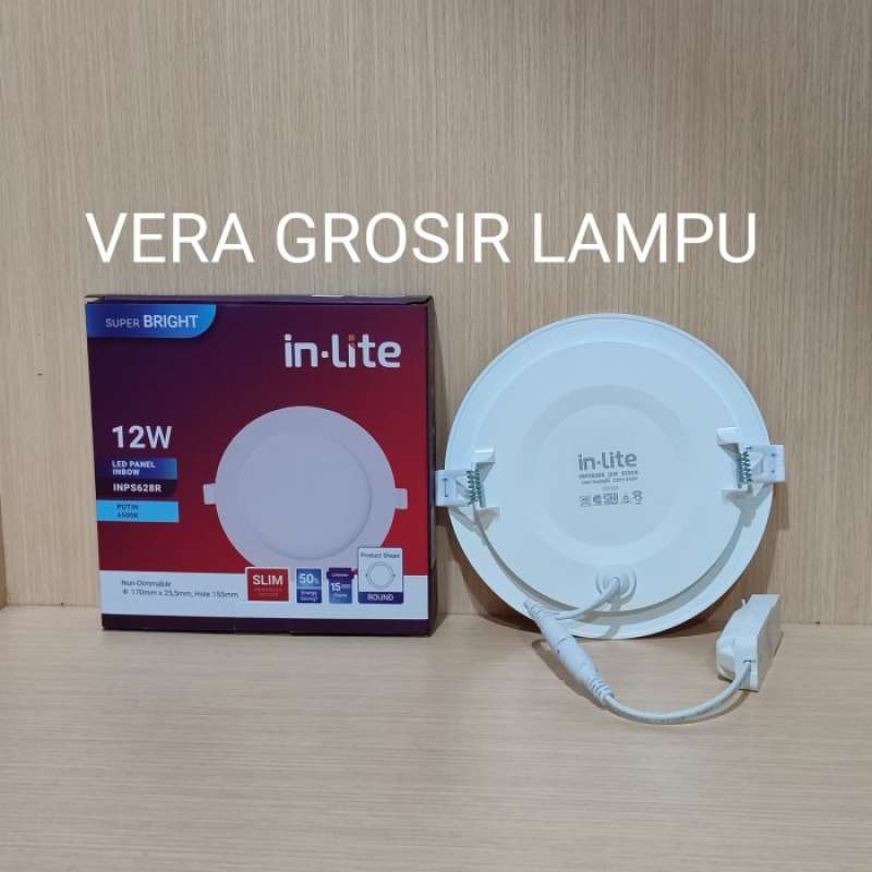 Promo LAMPU PANEL INLITE 12W CAHAYA PUTIH 6500K / LAMPU DOWNLIGHT LED ...