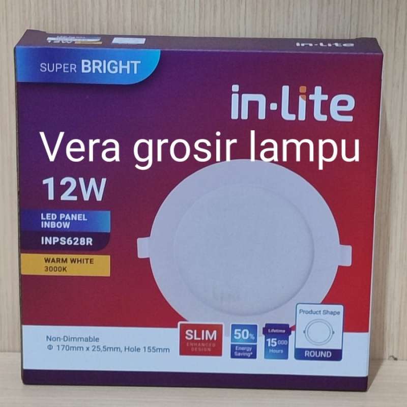 Promo LAMPU PANEL INLITE 12W CAHAYA PUTIH 6500K / LAMPU DOWNLIGHT LED ... Promo LAMPU PANEL INLITE 12W CAHAYA PUTIH 6500K / LAMPU DOWNLIGHT LED ...