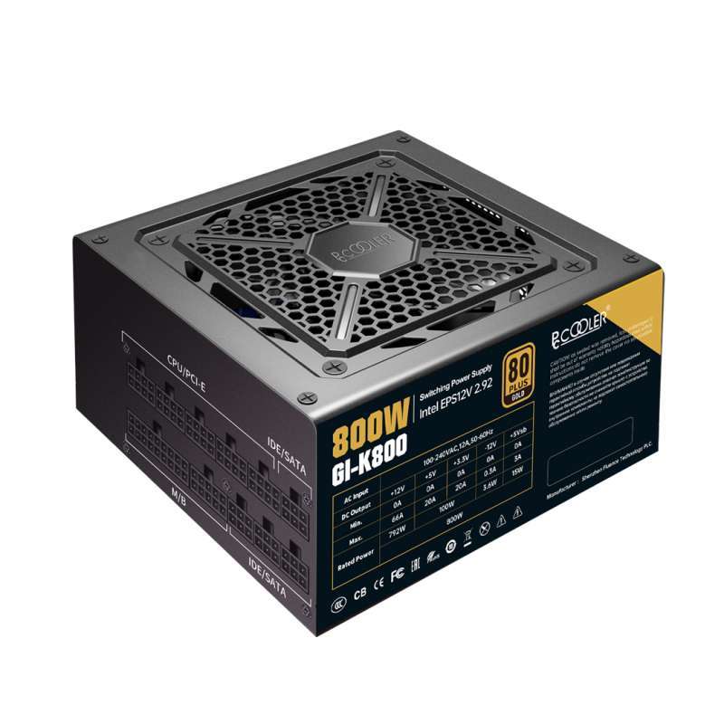 Promo Psu Pccooler Gi-k800 800 Watt 80+ Gold Full Modular | Power ...