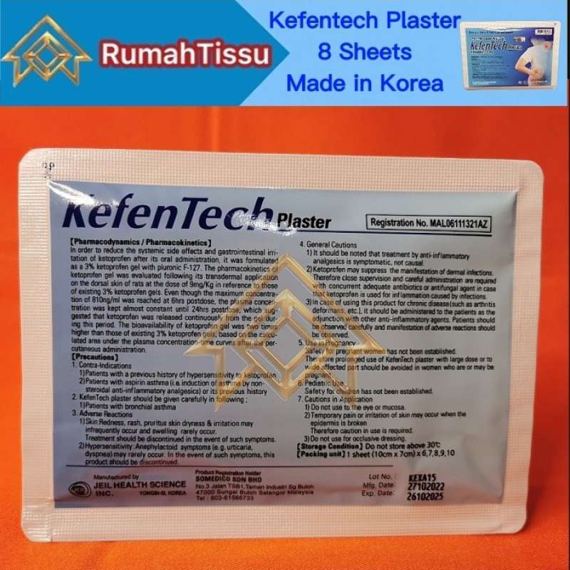 Promo Kefentech Plaster Isi 8 Sheets Made in Korea 100% Diskon 38% di ...