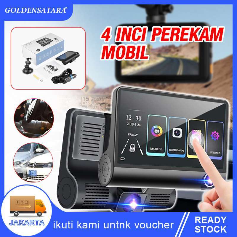 Promo Dash Cam Mobil Dvr 3 Cameras 170 ° Wide Angle F 1080p 4-inch ...