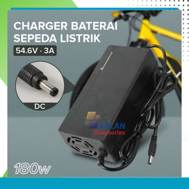 Promo AC Power Adaptor Charger Baterai Skuter Sepeda Listrik DC 54.6V 3A - 48V3A Charger Casan ...