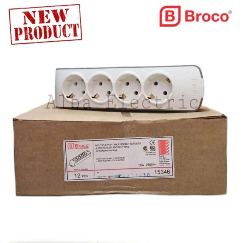 Promo Broco Stop Kontak Terminal Arde 3 / 4 / 5 / 6 Lubang Gantung ...