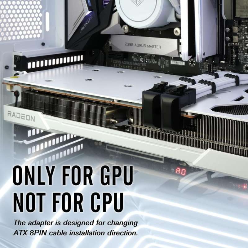 Jual Ezdiy Fab Gpu Vga Pcie 8 Pin U Turn 180 Degree Angle Connector