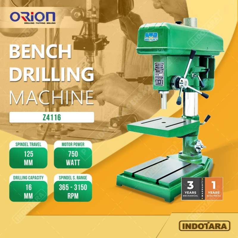 Jual Mesin Bor Duduk Orion Bench Drilling Machine Z4116 di Seller PT ...