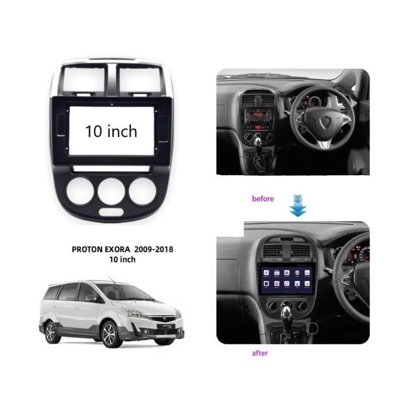 Promo FRAME head unit android 10 INCH PROTON EXORA 2009 - Frame Exora ...