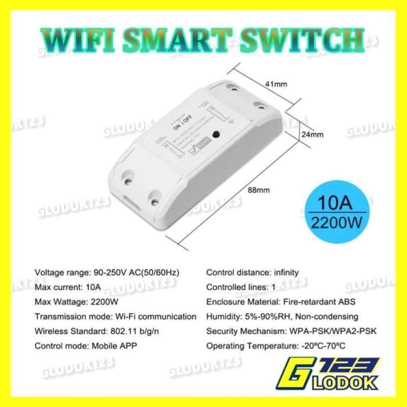 Promo Smart Breaker Switch On Off Wifi Wireless IoT Smart Home ...