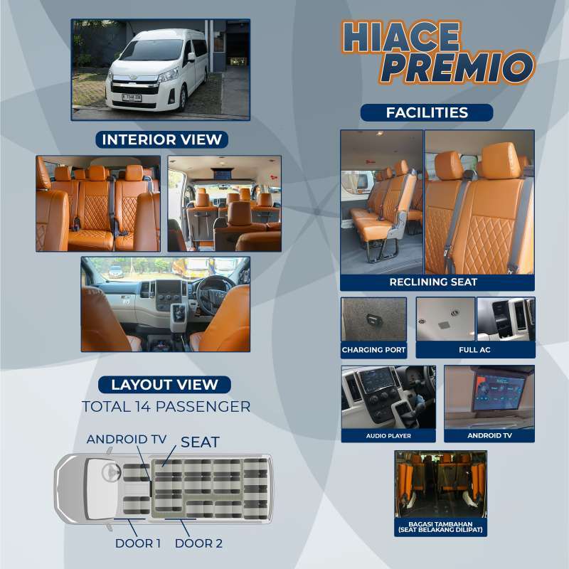 Jual Trans Jaya Bus Pariwisata - Hiace Premio seat 14 - Start Jakarta ...