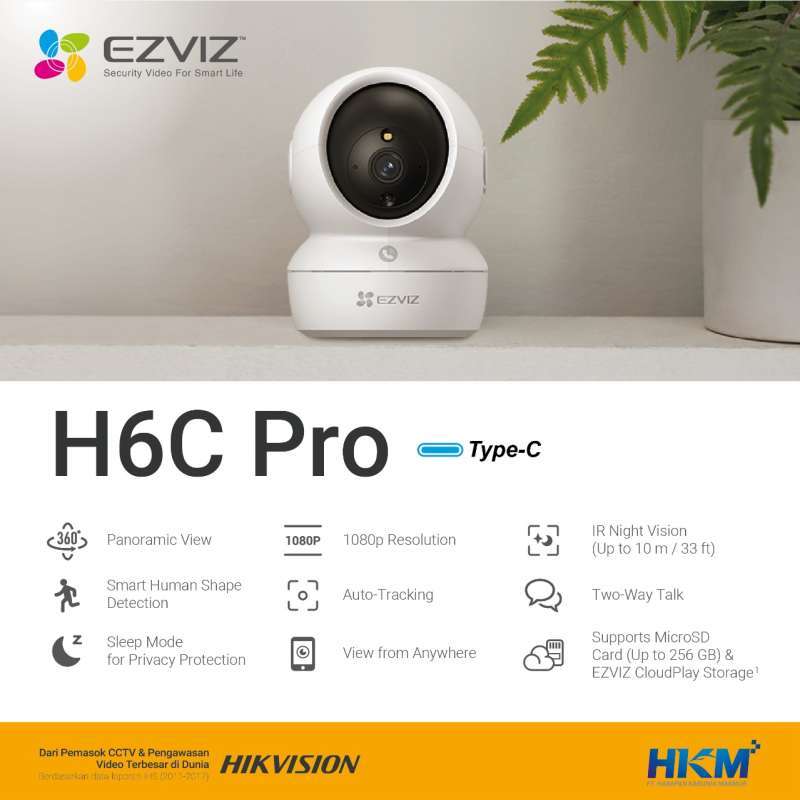 Promo Ezviz H6c Pro 2mp Ip Camera Wifi Cctv Ipcam 2way-audio Dual-band ...
