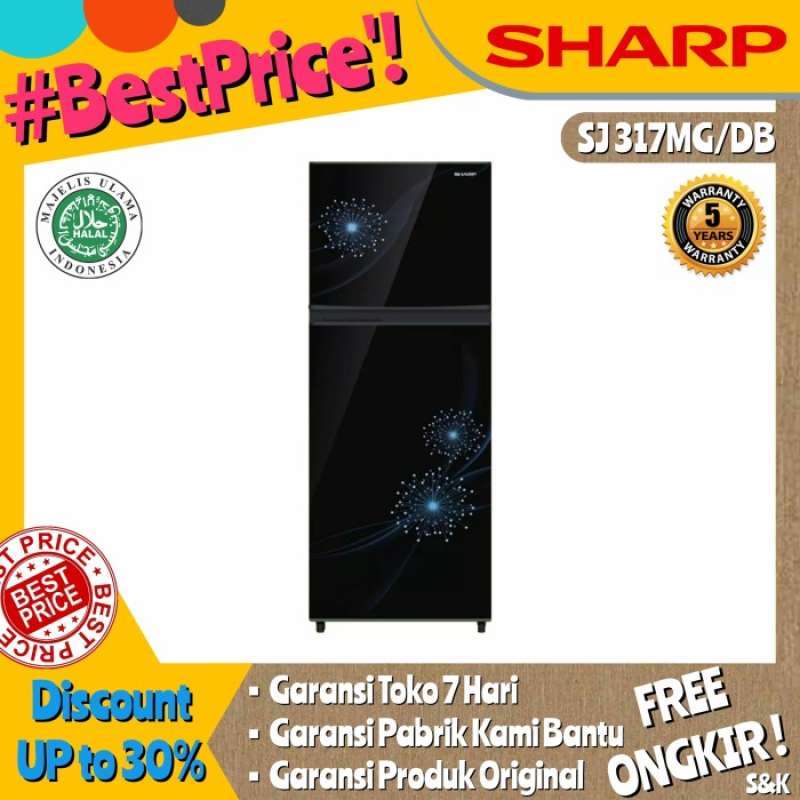 Promo Sale Kulkas 2 Pintu Sharp Sj 317 Mg Sj317mg 5 Th Low Voltage ...