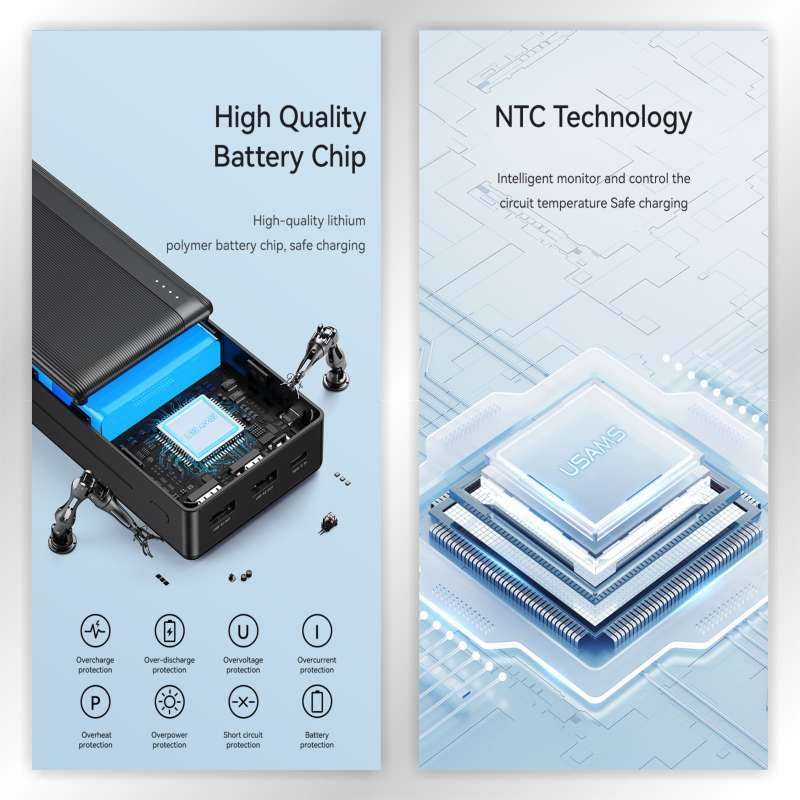 Promo Usams Pb71 Powerbank 10000mah Dual Input Type C Micro Diskon 70% ...
