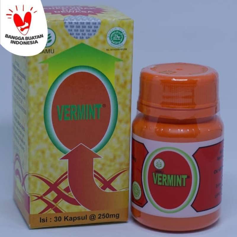 Promo Ekstrak cacing obat Vermint / vermin u/ tipes / typus 30 kapsul ...