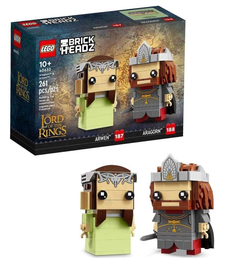 Jual LEGO BrickHeadz - 40632 Aragorn & Arwen Set Building Toy The Lord ...