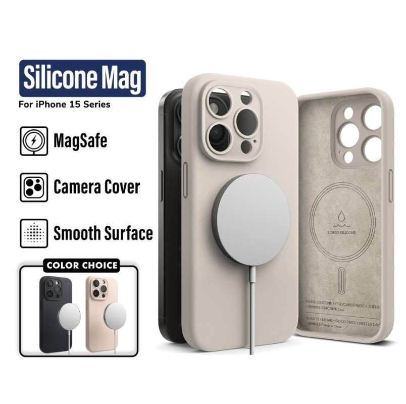 Promo Case iPhone 15 Pro Max Plus Ringke Silicone Magnetic MagSafe Casing - Mag Stone 15 Diskon ...