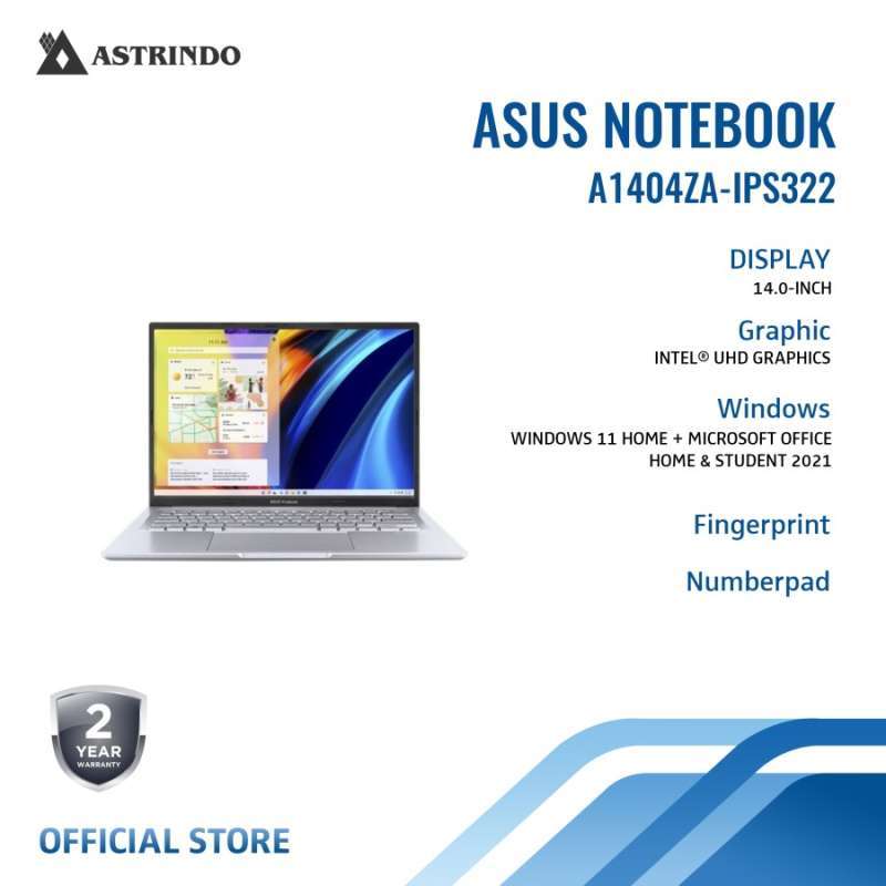 Jual Asus Vivobook 14 A1404za Intel I3-1215u 14″ Fhd Ips 8gb 256gb W11 ...