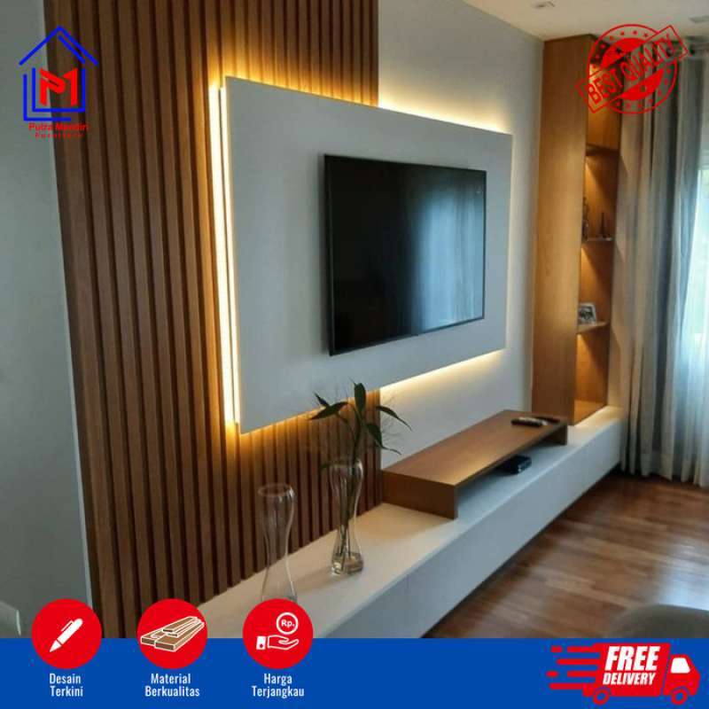 Promo Rak Tv / Meja Tv / Backdrop Tv Minimalis / Backdrop Tv Hpl ...
