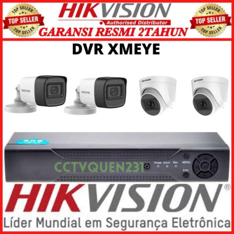 Promo New Paket Cctv Hikvision 4 Channel 4 Kamera 2Mp 1080P Hd Komplit ...