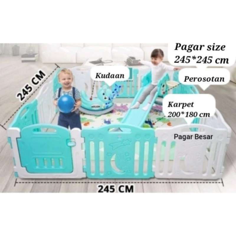 Promo mainan anak murah pagar rumah anak pagar pengaman bayi playground ...