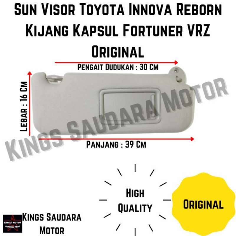 Promo Sun Visor Toyota Innova Reborn Fortuner Vrz Harga Satuan Diskon ...