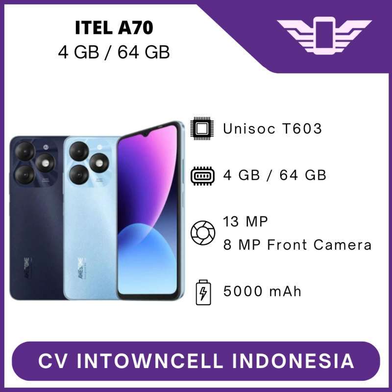 Promo ITEL A70 4/64GB GARANSI RESMI - PROMO Diskon 7% di Seller CV INTOWN CELL INDONESIA ...