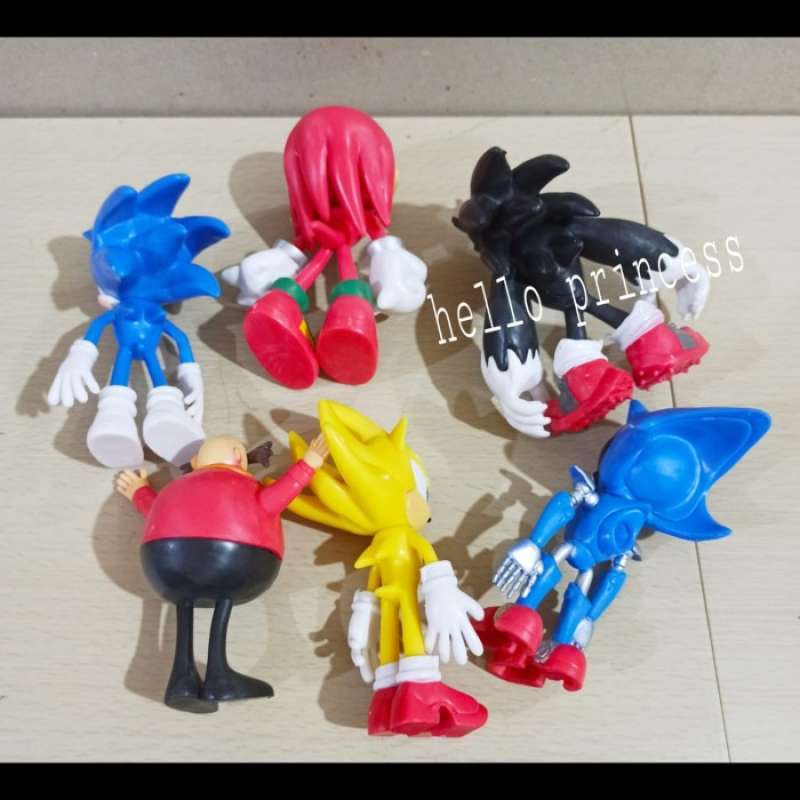 Promo SONIC THE HEDGEHOG ISI 6 JUMBO SIZE MAINAN ANAK SONIC FIGURE ...