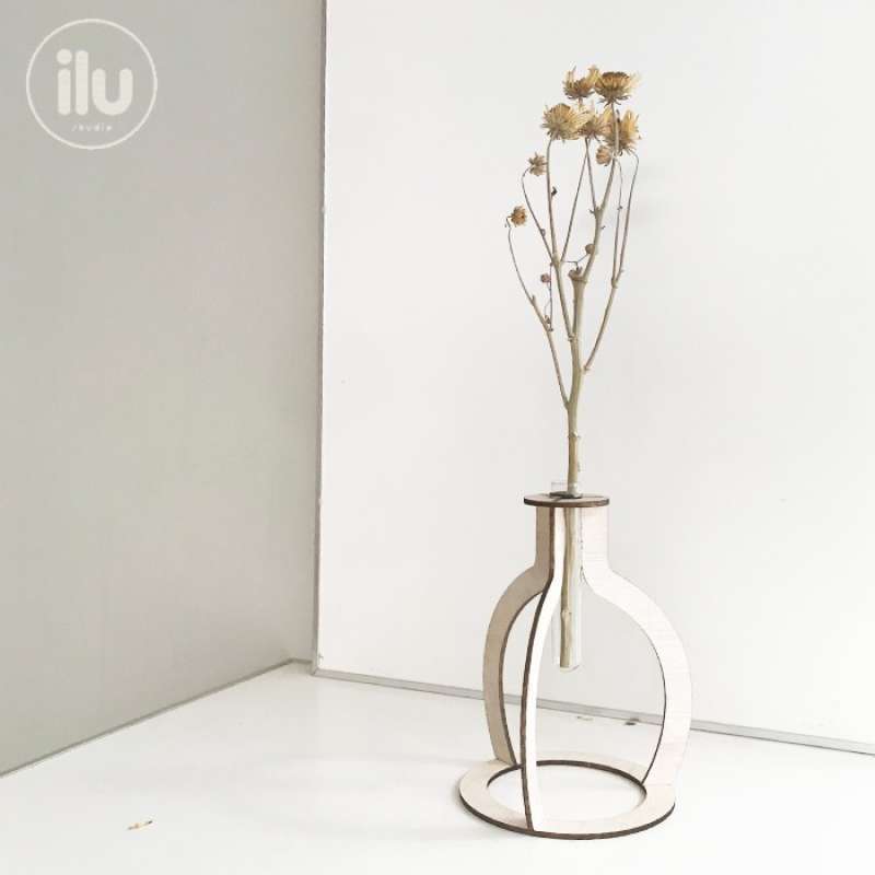 Promo VAS BUNGA MINIMALIS MODEL 6 KAYU TRIPLEK FANCY UNIK ILU STUDIO ...