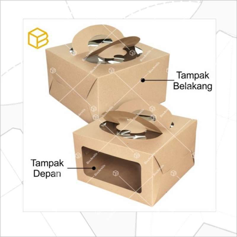 Promo Box Kue Dus Kotak Cake Packaging Kemasan Bolu Window Jendela ...