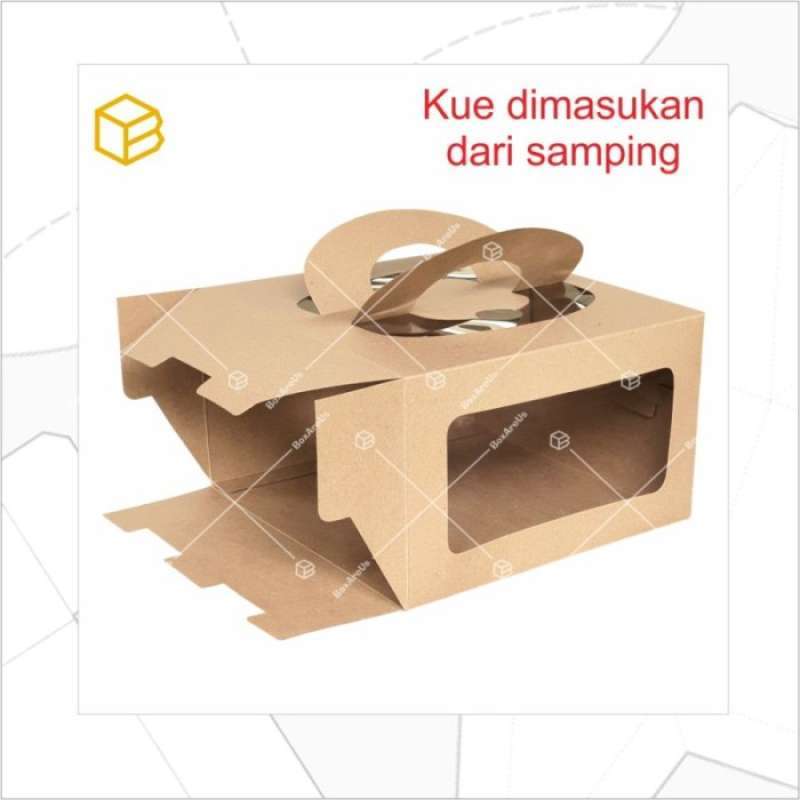 Promo Box Kue Dus Kotak Cake Packaging Kemasan Bolu Window Jendela ...