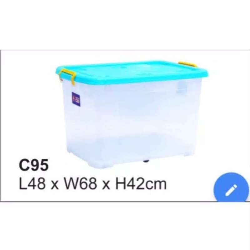 Promo container/box plus roda c 95 liter merk Twinpan Diskon 33% di ...