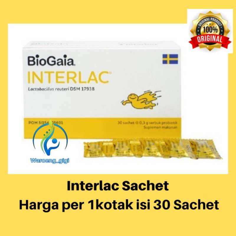 Promo Interlac Probiotik Probiotic SACHET ( 1 Kotak isi 30 Sachet ...
