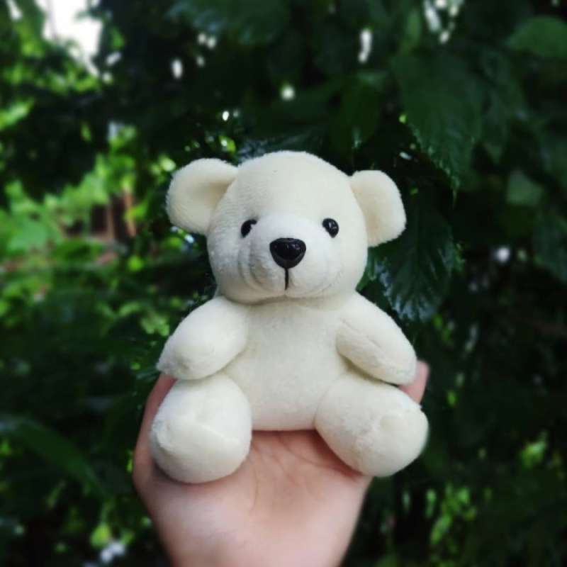 Promo boneka mini teddy bear beruang - Putih - Krem Diskon 2% di Seller ...