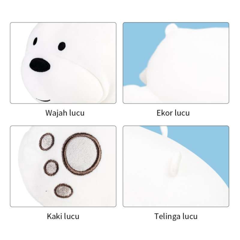 Promo MINISO We Bare Bears Boneka Berbahan Berbaring Katun Bantal Lemb ...