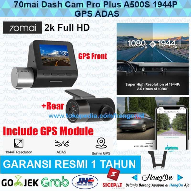 Promo 70MAI DASH CAM PRO PLUS A500S 1944P GPS ADAS SMART DASHCAM CAR CAMERA - No Memory Front ...