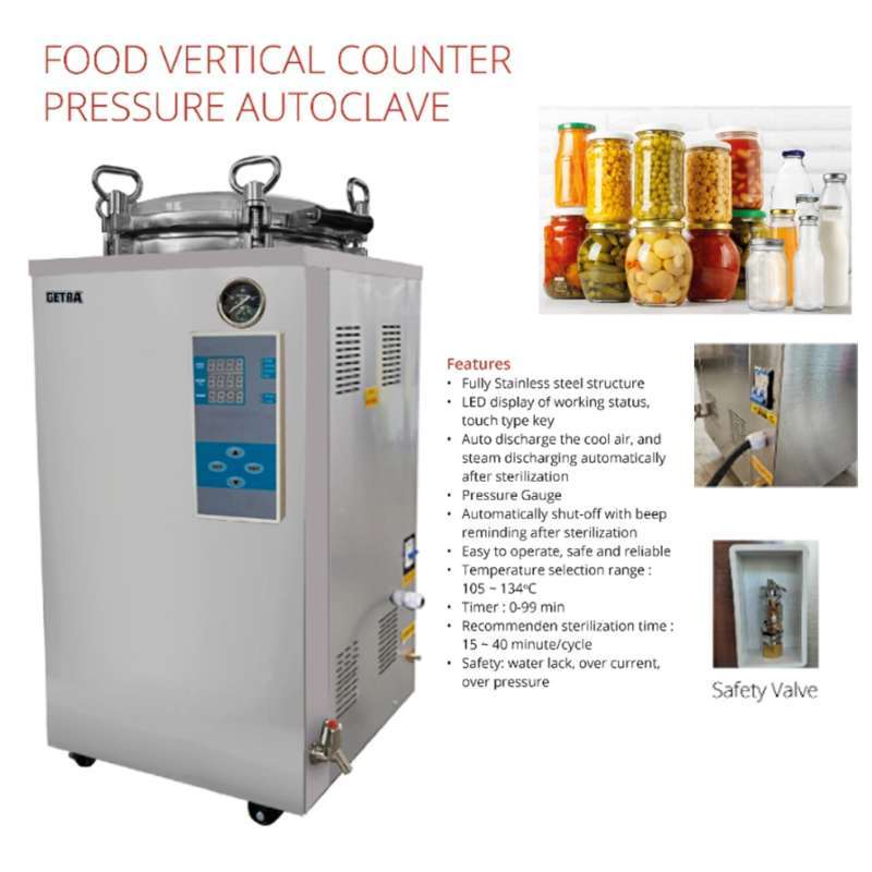 Jual Getra Ls-150ld Food Vertical Counter Pressure Autoclave / Mesin ...