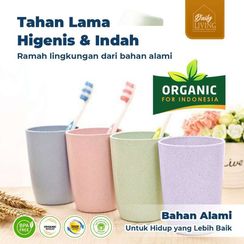 Promo Gelas Serat Gandum Korea Premium Daily Living Wheat Straw Cup Eco ...