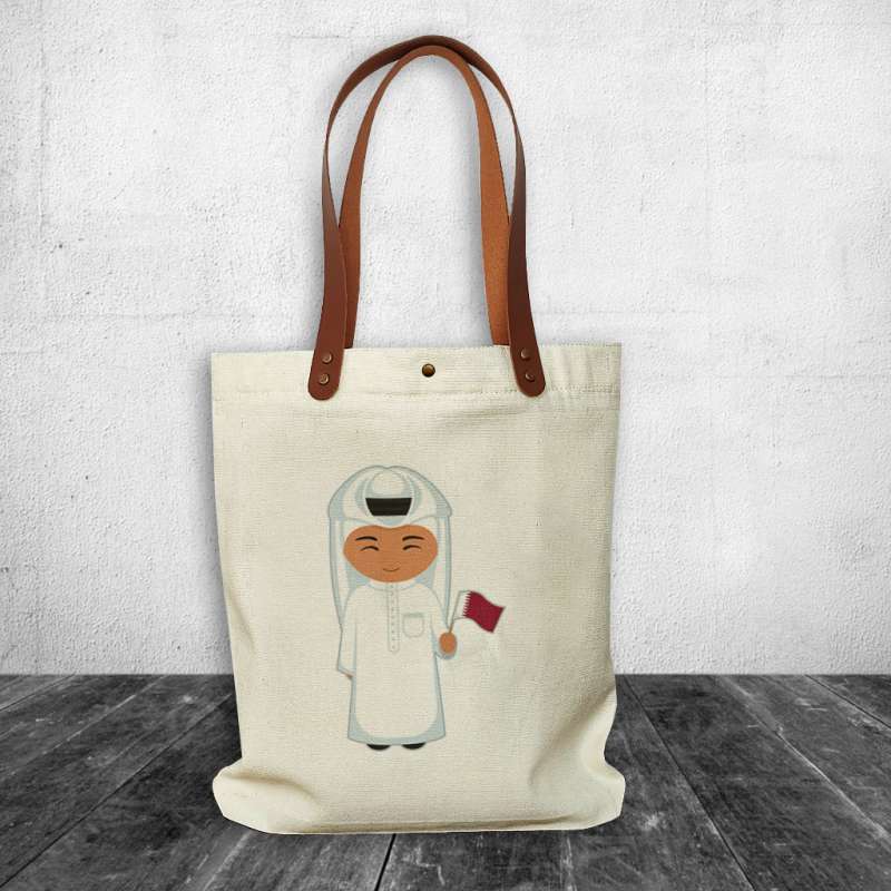 Jual [HdCustom] Tote bag Canvas Oleh oleh Qatar | Tote bag Qatar Series ...