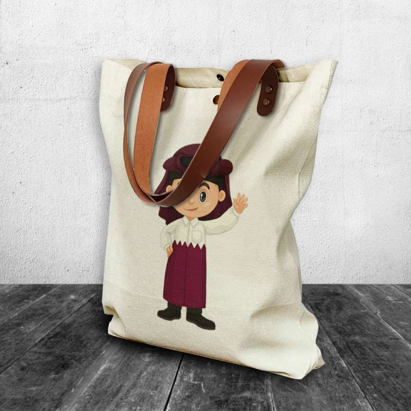 Jual [HdCustom] Tote bag Canvas Oleh oleh Qatar | Tote bag Qatar Series ...