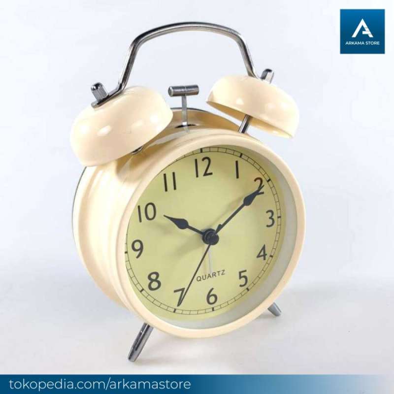 Jual jam beker aesthetic jam alarm meja analog weker silent movement di ...