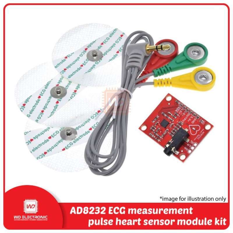 Promo AD8232 ECG measurement pulse heart sensor module kit Diskon 33% ...