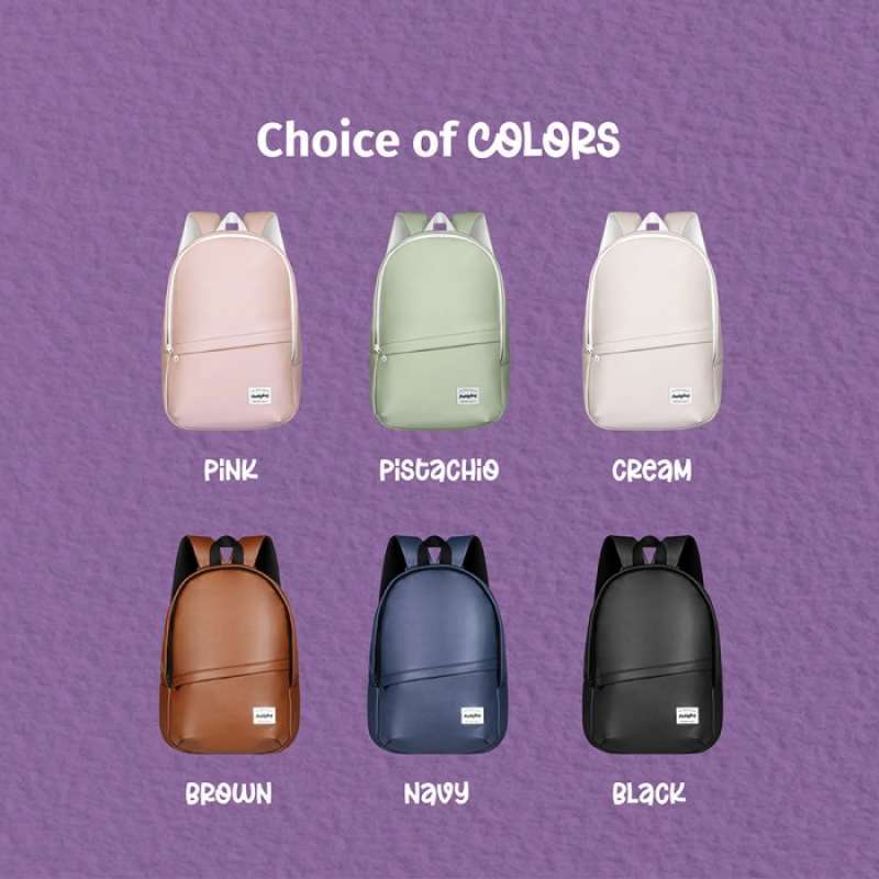 Promo Paddy Gizli Leather Backpack - Tas Ransel Polos Sekolah - Sky ...