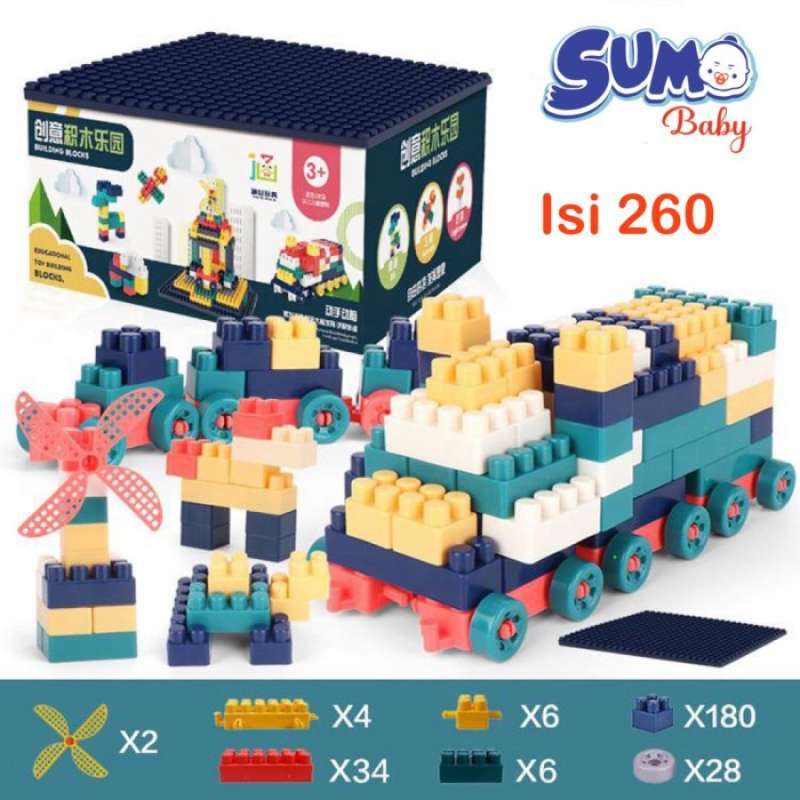 Promo Mainan Balok Blok Block Susun Edukasi Anak Brick Puzzle Bongkar ...