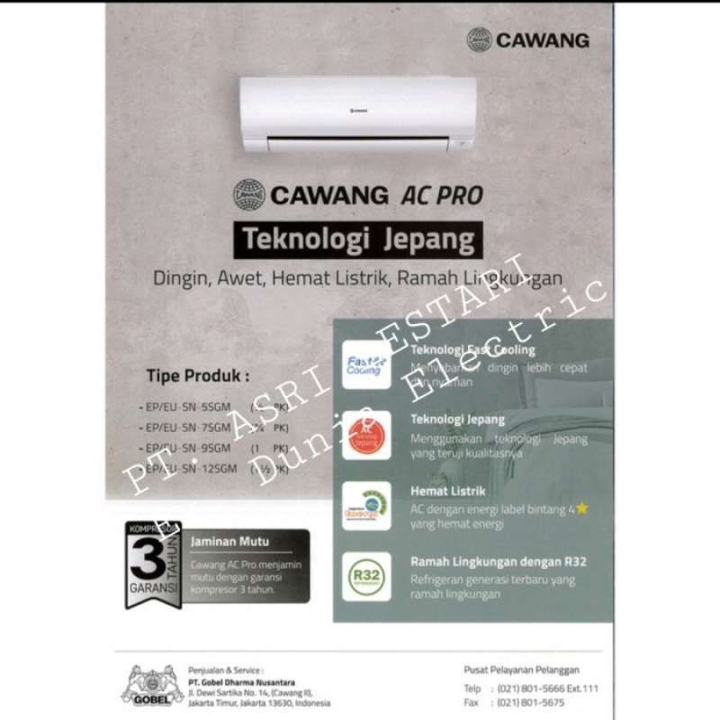 Promo Ac Cawang Standard R32 1 Pk Sn-09Sgm / Sn09Sgm Terbaik Diskon 4% ...