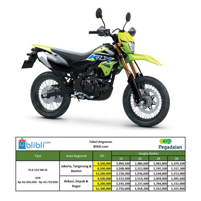Jual Pegadaian - [dp] Kawasaki Klx 150 Sm Se Sepeda Motor [otr Jabodetabekser] - Jakarta ...