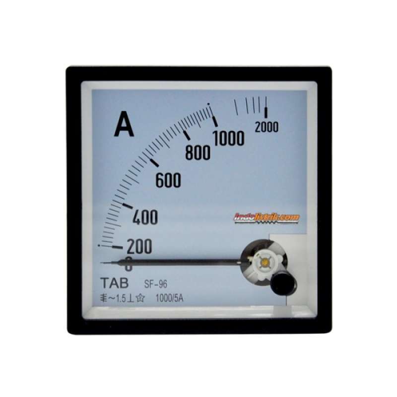 Promo Ampere Meter Analog Ac 1000 / 5 A Via Ct 96 X 96 Tab ...