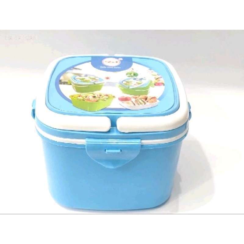 Jual Rantang Makan Susun Satu Segi/ Lunch Box Plastik Ssj - Pink Di ...