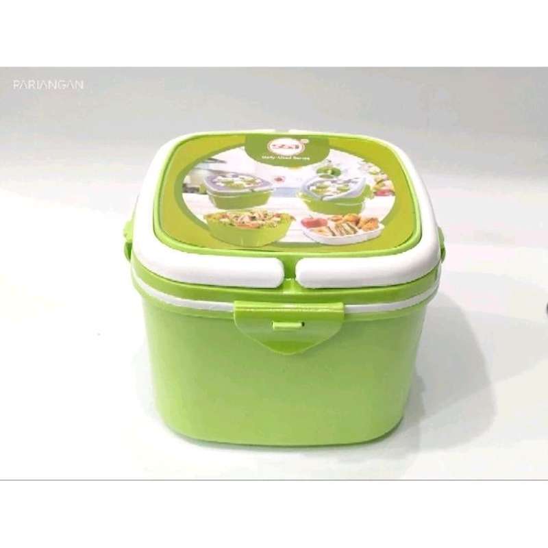 Jual Rantang Makan Susun Satu Segi/ Lunch Box Plastik Ssj - Pink Di ...