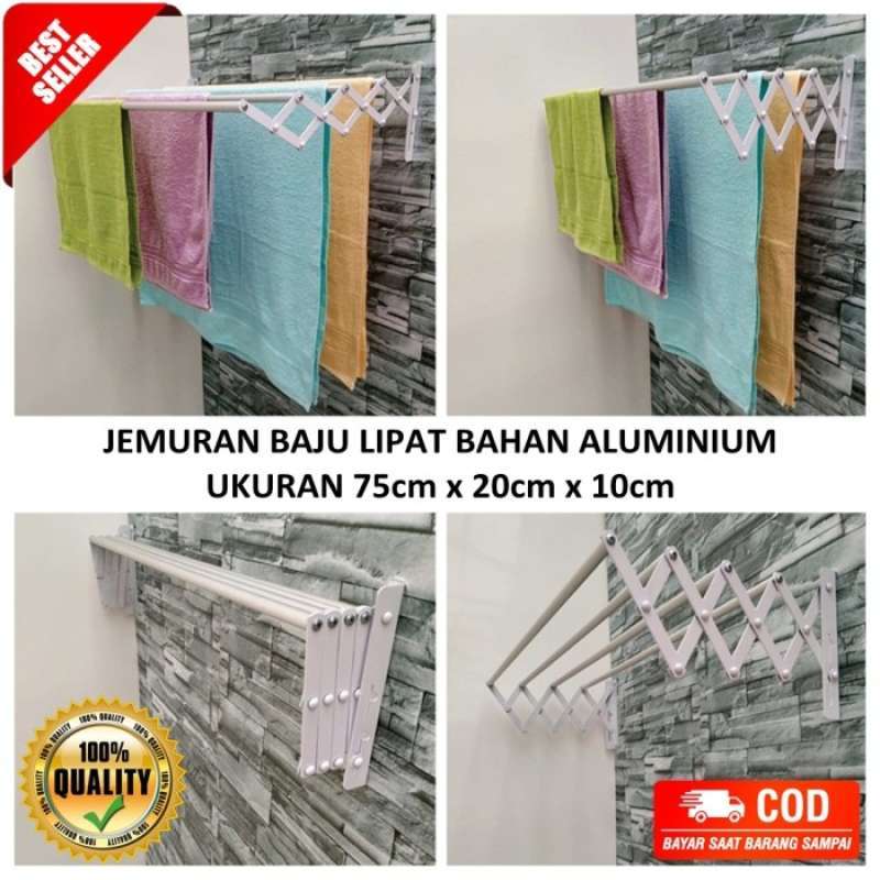 Promo Jemuran Dinding Stainless Jemuran Gantung Jemuran Tembok Lipat ...