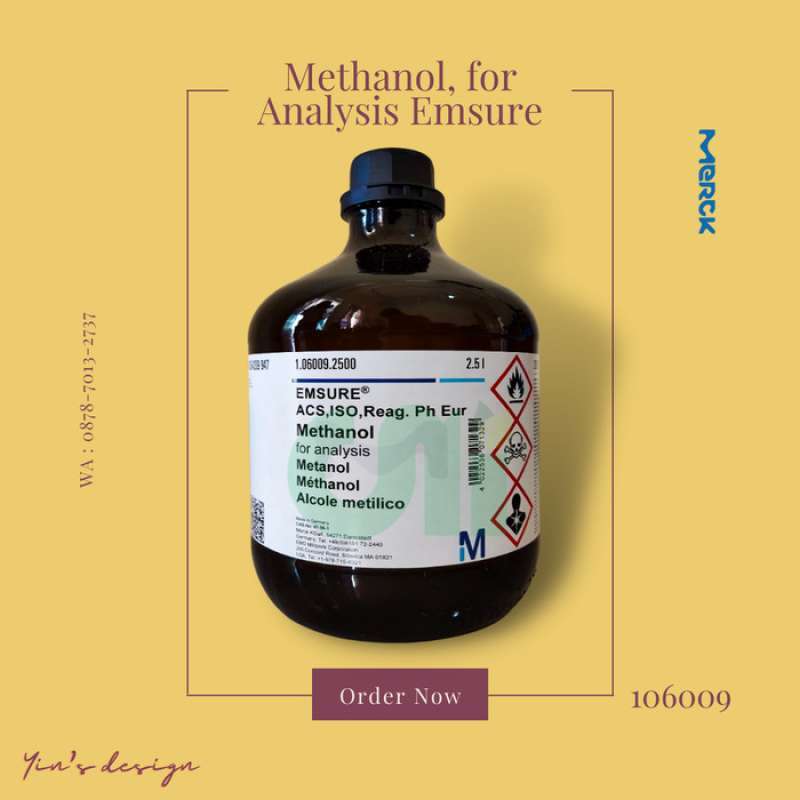 Jual Merck - Methanol/ Metanol/ Meoh, For Analysis Emsure, 106009, 2,5l ...